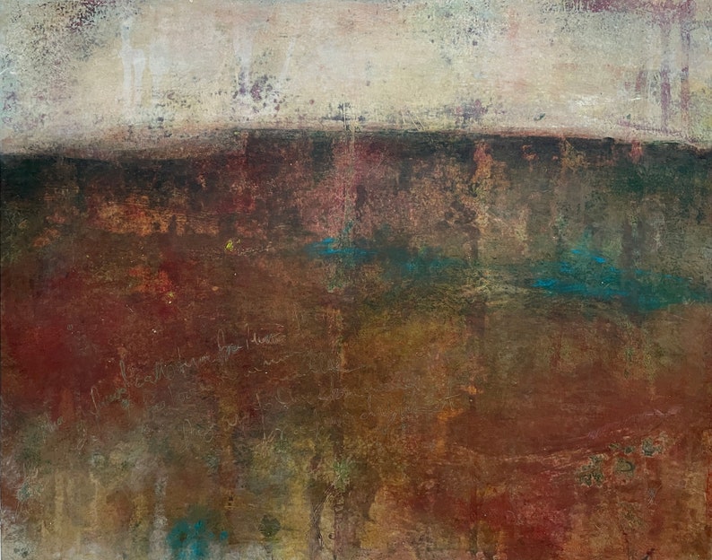 Abstract Painting of Rustic Landscape Original Painting With - Etsy