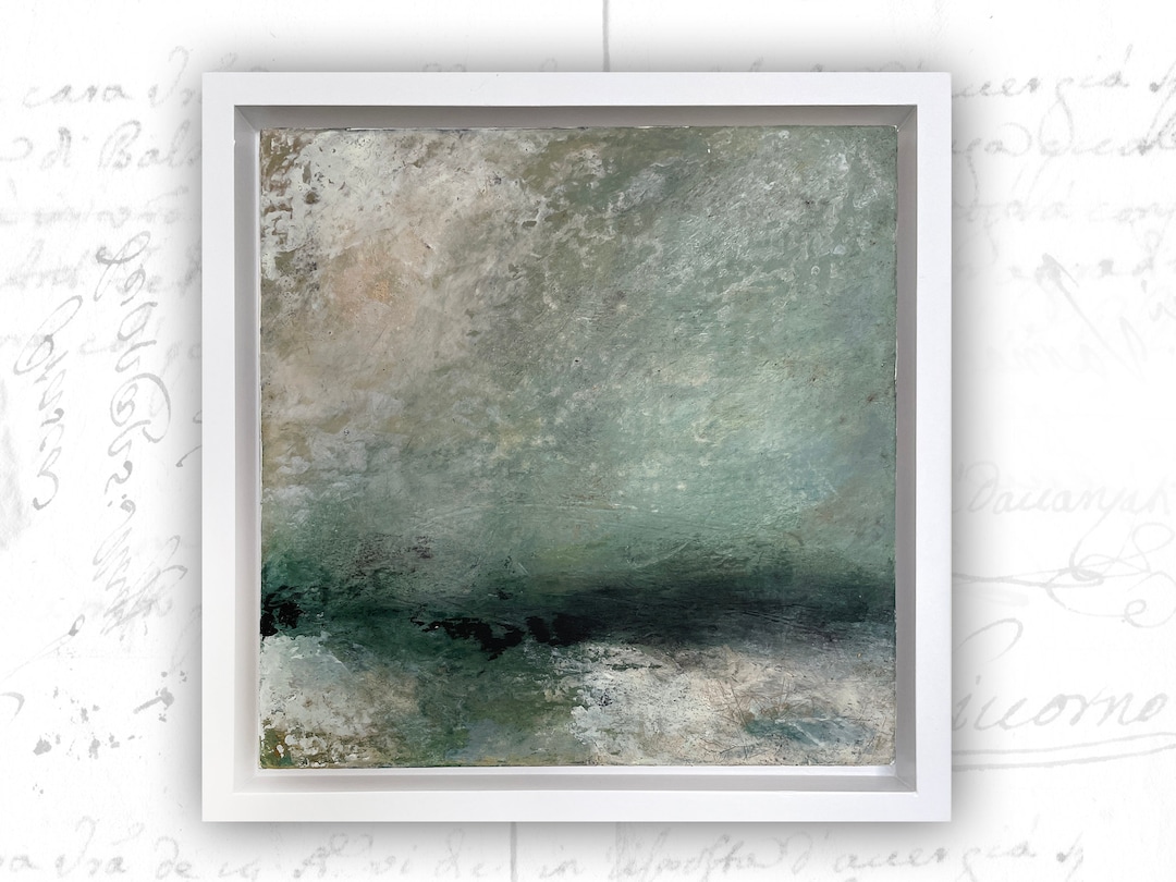 Abstract Painting of Subtle Landscape Framed Accent Art Cold - Etsy