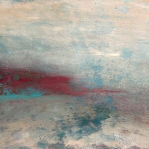 Original Painting of an Abstract Landscape, Cold Wax Landscape Painting ...