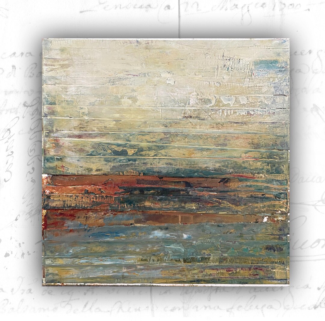 Abstract Landscape Painting With Texture, Unframed Original Paintings ...
