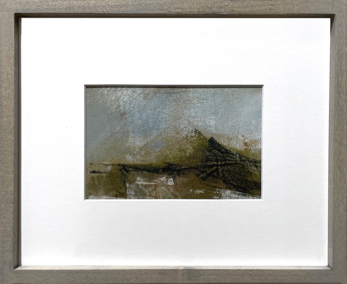 Small Landscape Painting in Earth Tones Framed Painting of - Etsy
