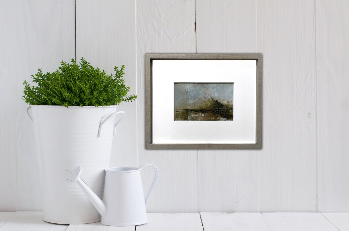 Small Landscape Painting in Earth Tones Framed Painting of - Etsy