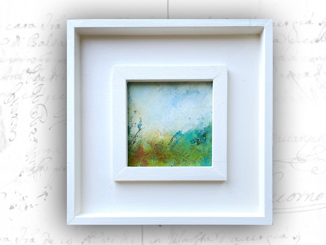 Small Landscape Painting in Custom Frame 3, Framed Landscape Painting ...