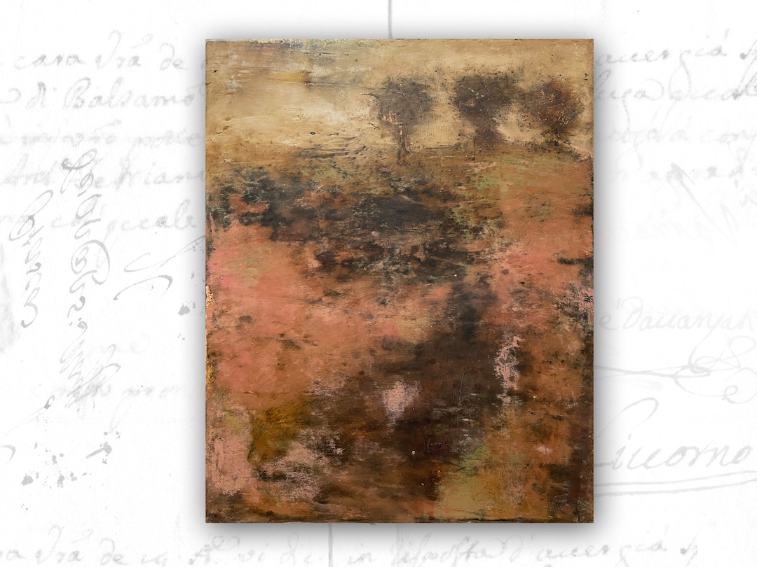 Cold Wax Landscape Painting: Original Oil on Wood Panel (8x10) - Etsy
