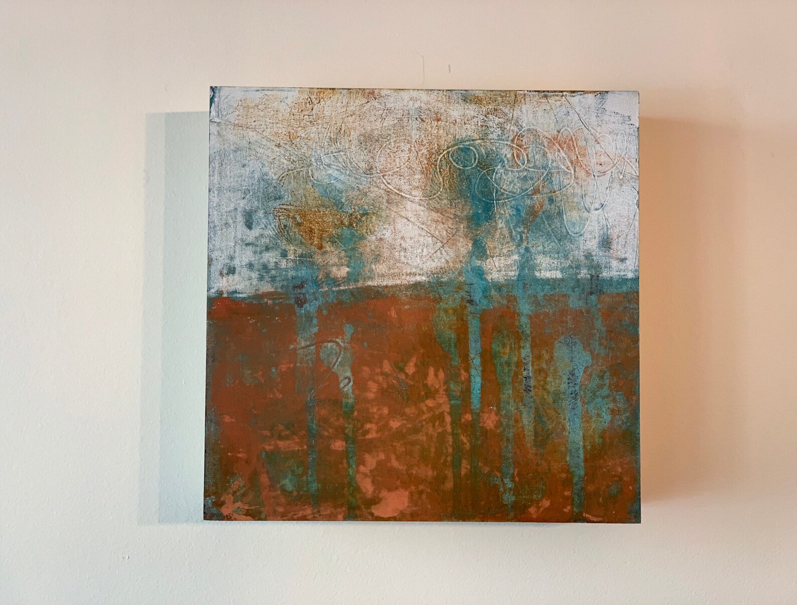 Deep Roots Abstract Painting Set Set of Two Abstract Cold | Etsy