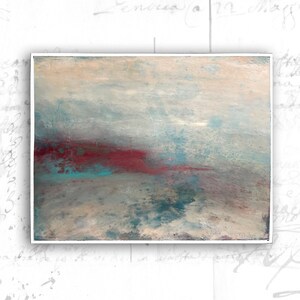 Original Painting of an Abstract Landscape, Cold Wax Landscape Painting ...