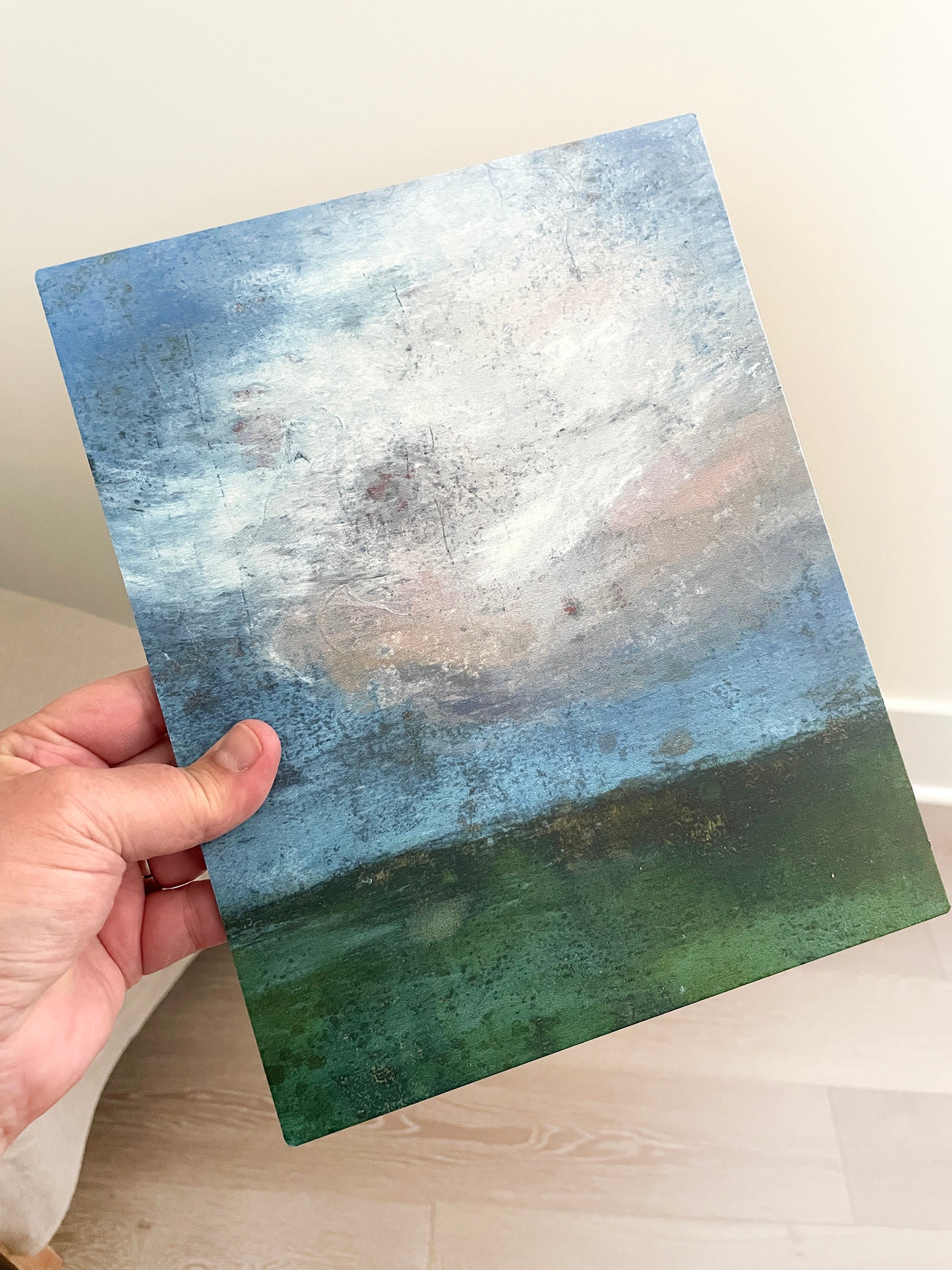 Metal Print of Cloud Painting Indoor Outdoor Print on Metal - Etsy