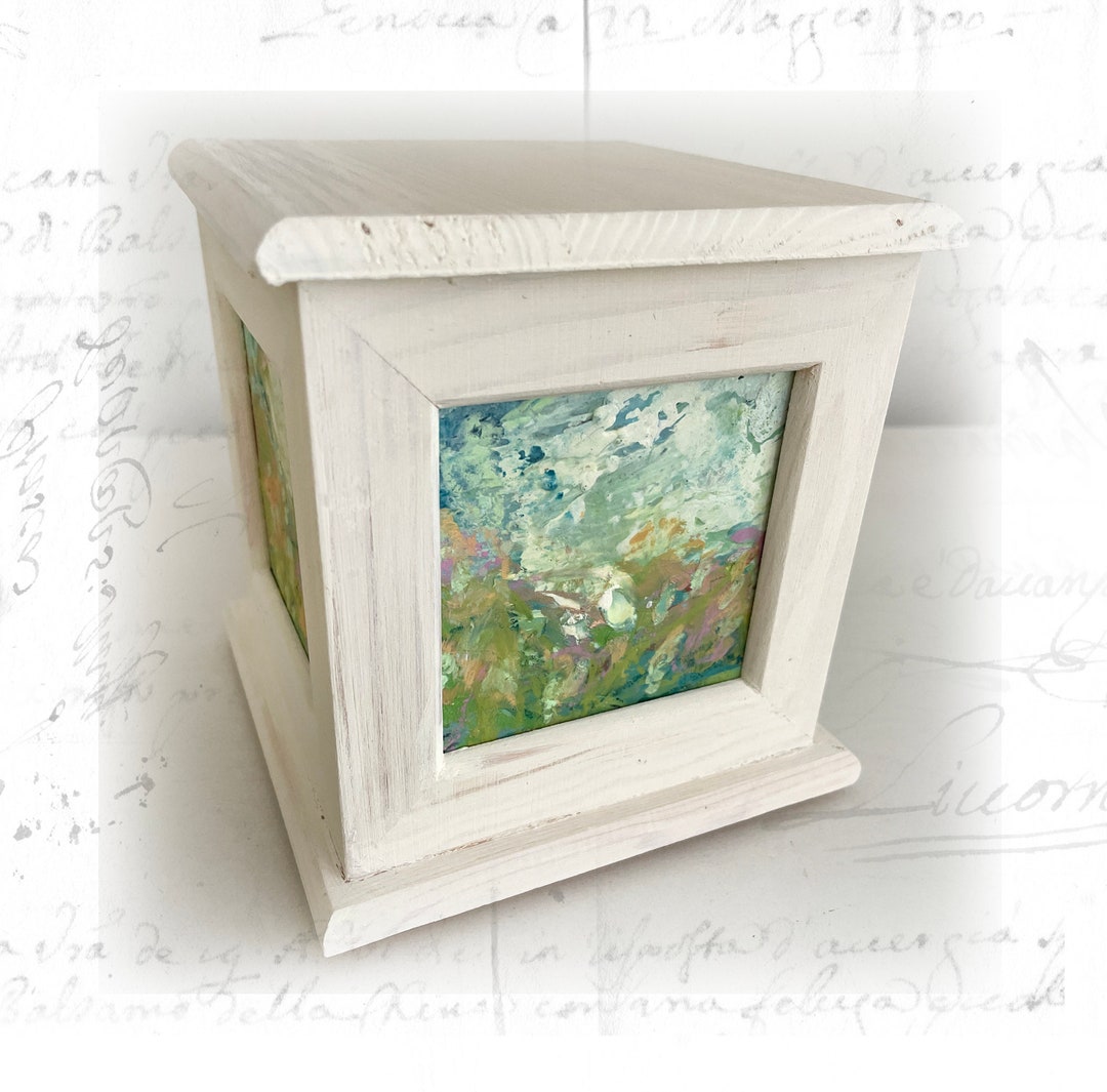 Wooden Keepsake Box With Artwork, Hand Painted Keepsake Box, Hand ...