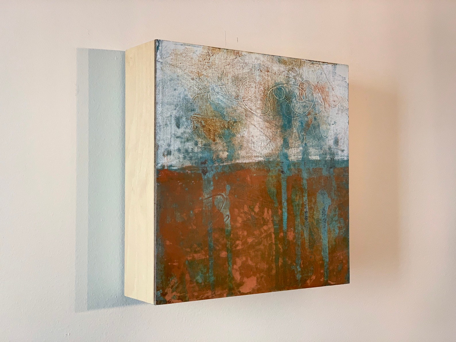 Deep Roots Abstract Painting Set Set of Two Abstract Cold | Etsy