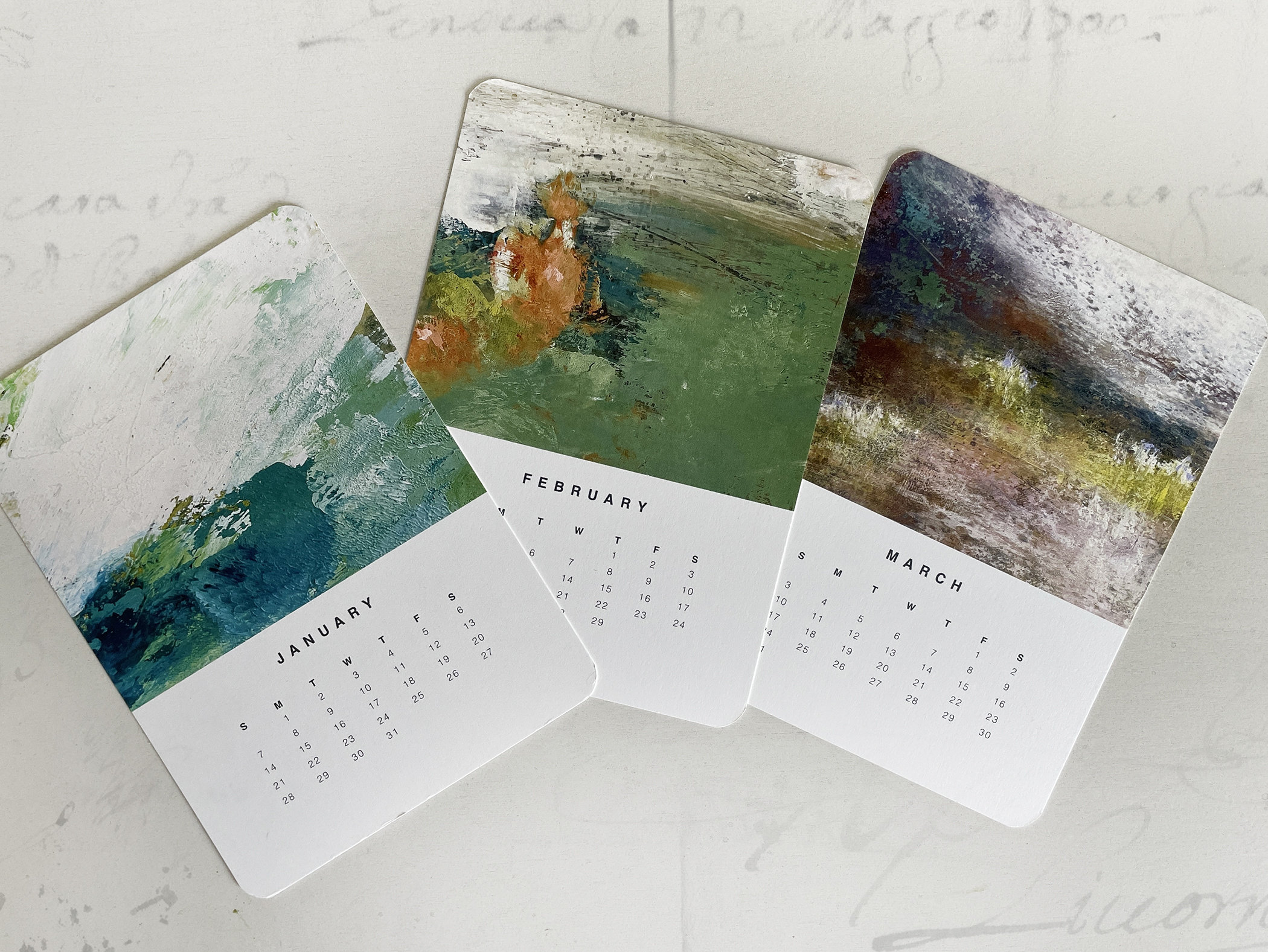 Art Calendars for 2024, Abstract Landscape Calendars, Desk Calendars ...