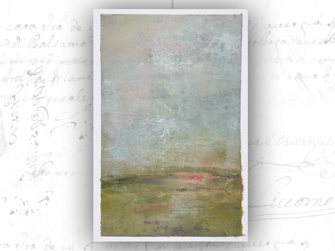 Abstract Painting Landscape Painting in Cold Wax and Oil, Unframed ...