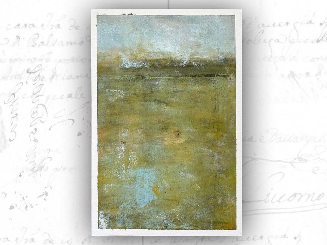 Abstract Painting Landscape Painting in Cold Wax and Oil, Unframed ...