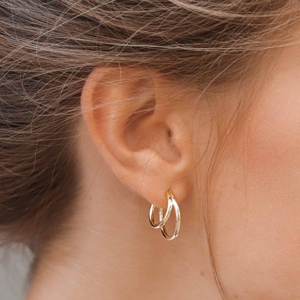 Double Hoop Earrings - Etsy