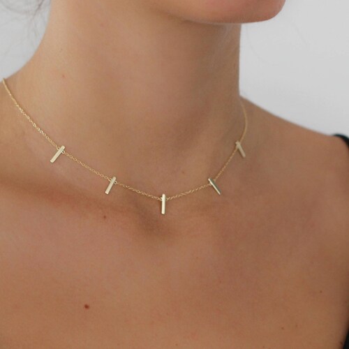 Stunning Mini Multi Bar Necklace With Five Bar in Sterling - Etsy