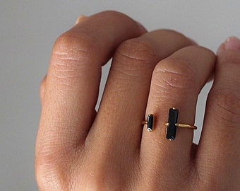 Double Stone Ring | Etsy