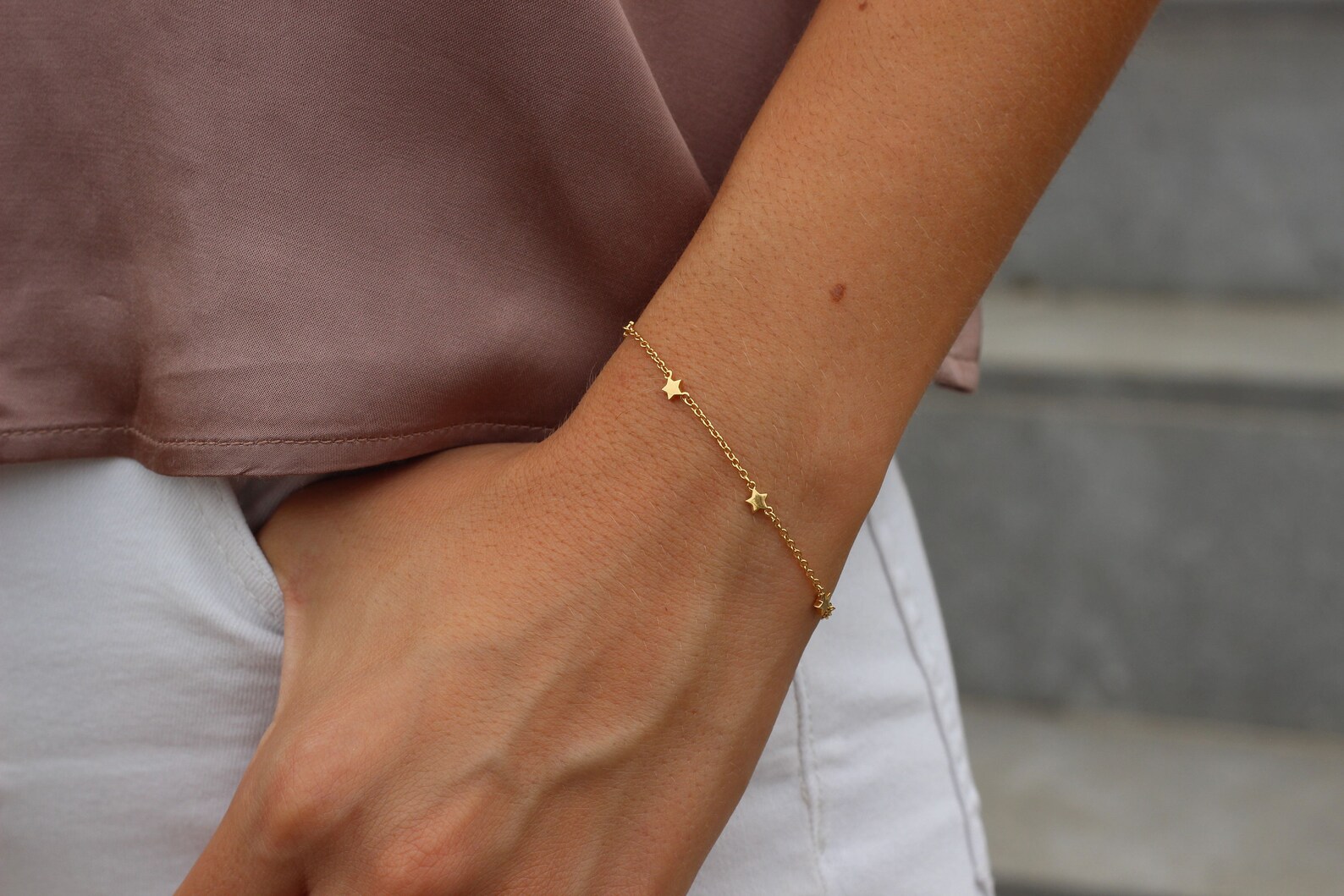 Small Stars Silver Bracelet Sterling Silver Star Bracelet - Etsy