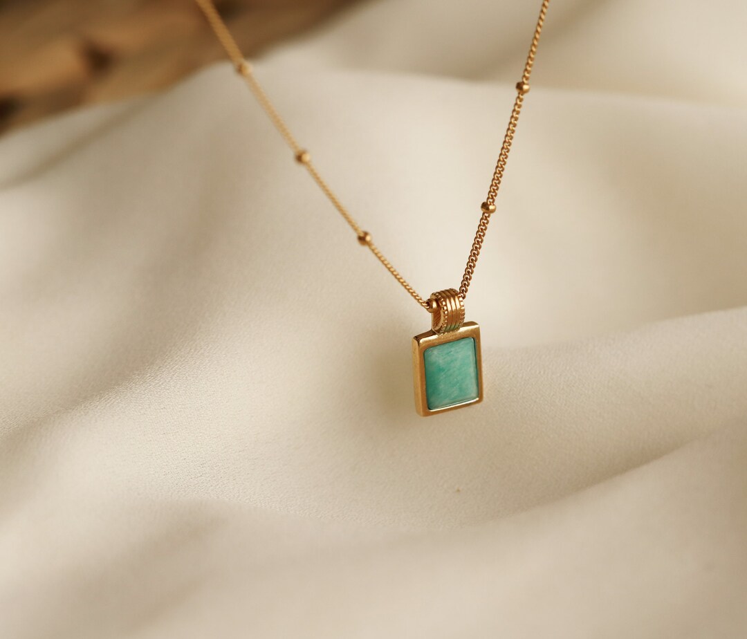 Necklace With Small Rectangular Pendant Made of Amazonian Sterling ...