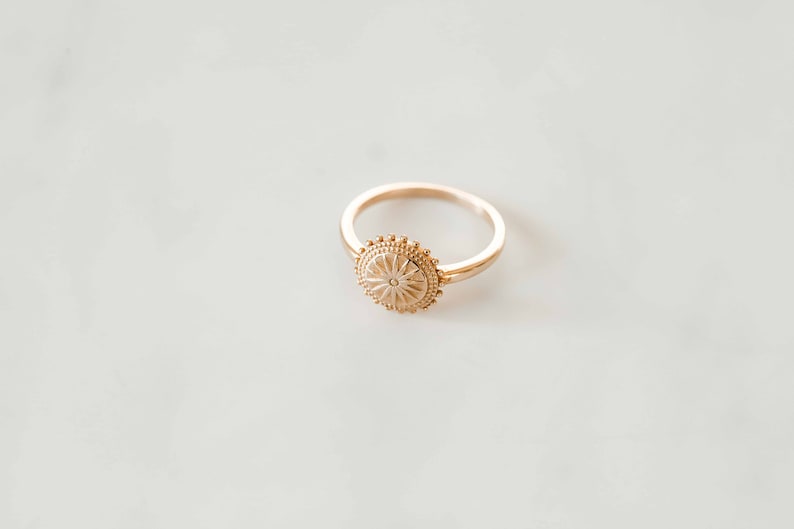 Gold Sun Shape Ring Beautiful Sun Rays Polished Silver Ring - Etsy