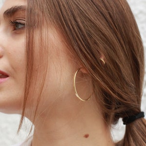 40mm Hoop Earrings Big Hoops Square Hoops Big Hoop Gold - Etsy