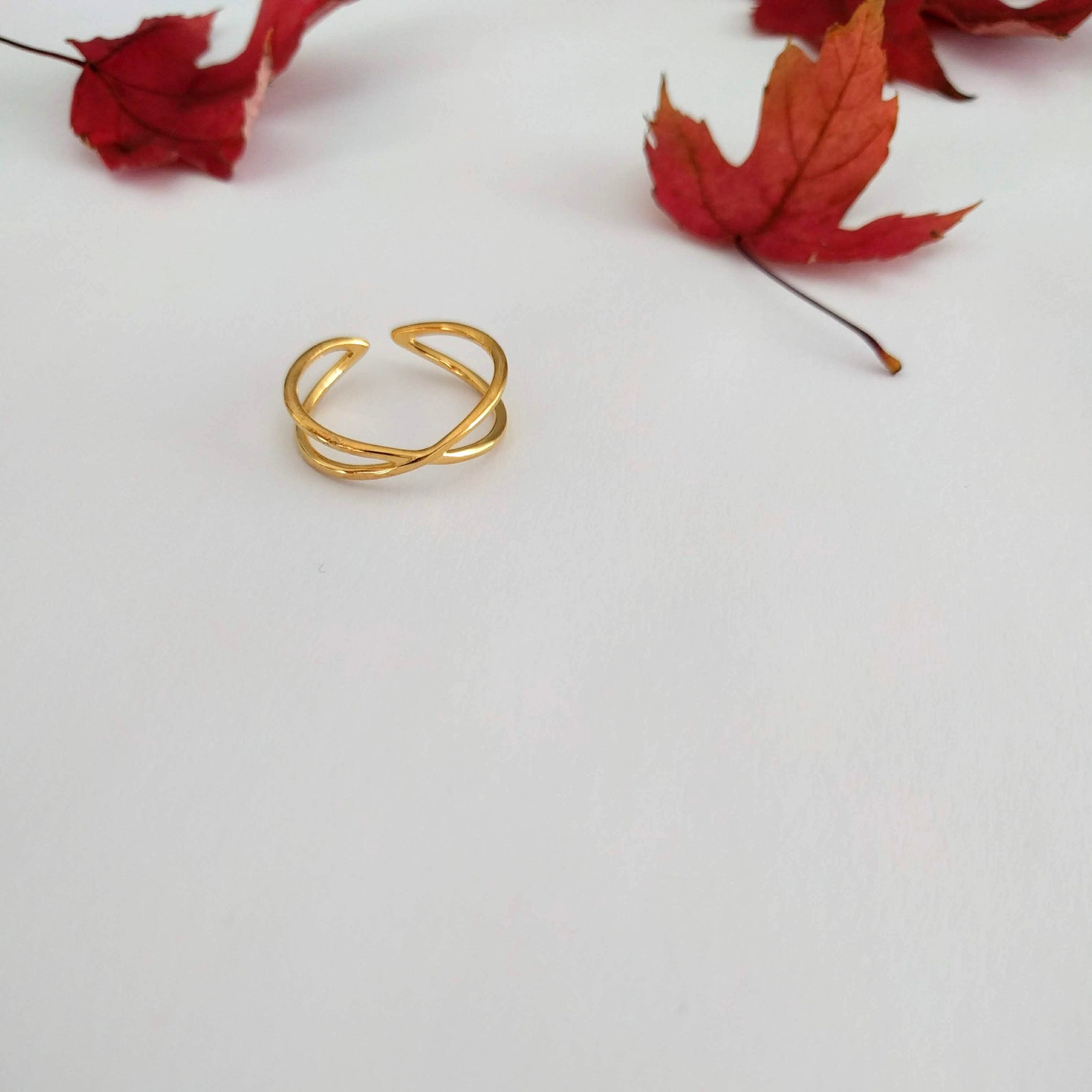 X Shape Eternity Gold Ring, X Cross Sterling Silver Ring Infinity Ring ...