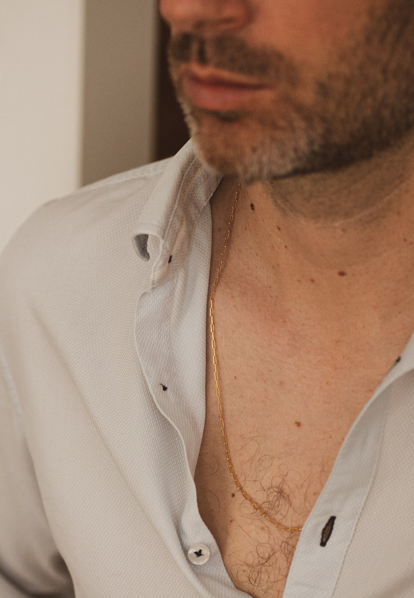 Men's Chain With Large Links for Men Made of Sterling Silver and 24k ...