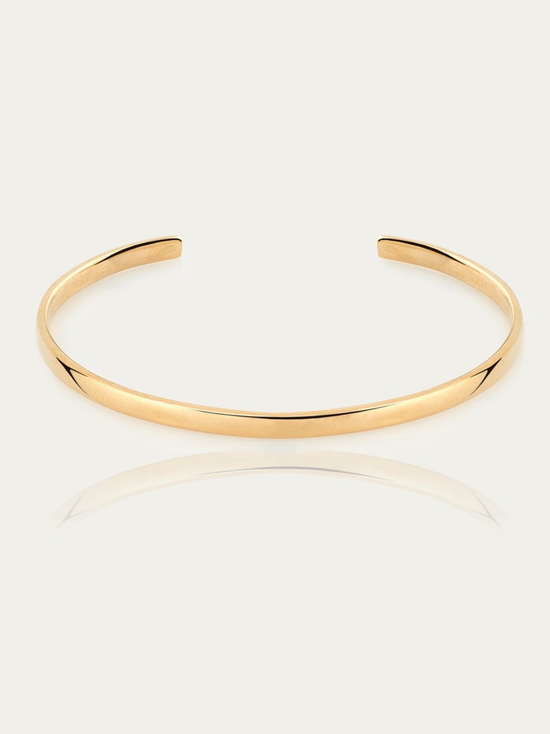 Dainty Open Bangle Oval Shape and Very Thin Made of Sterling | Etsy