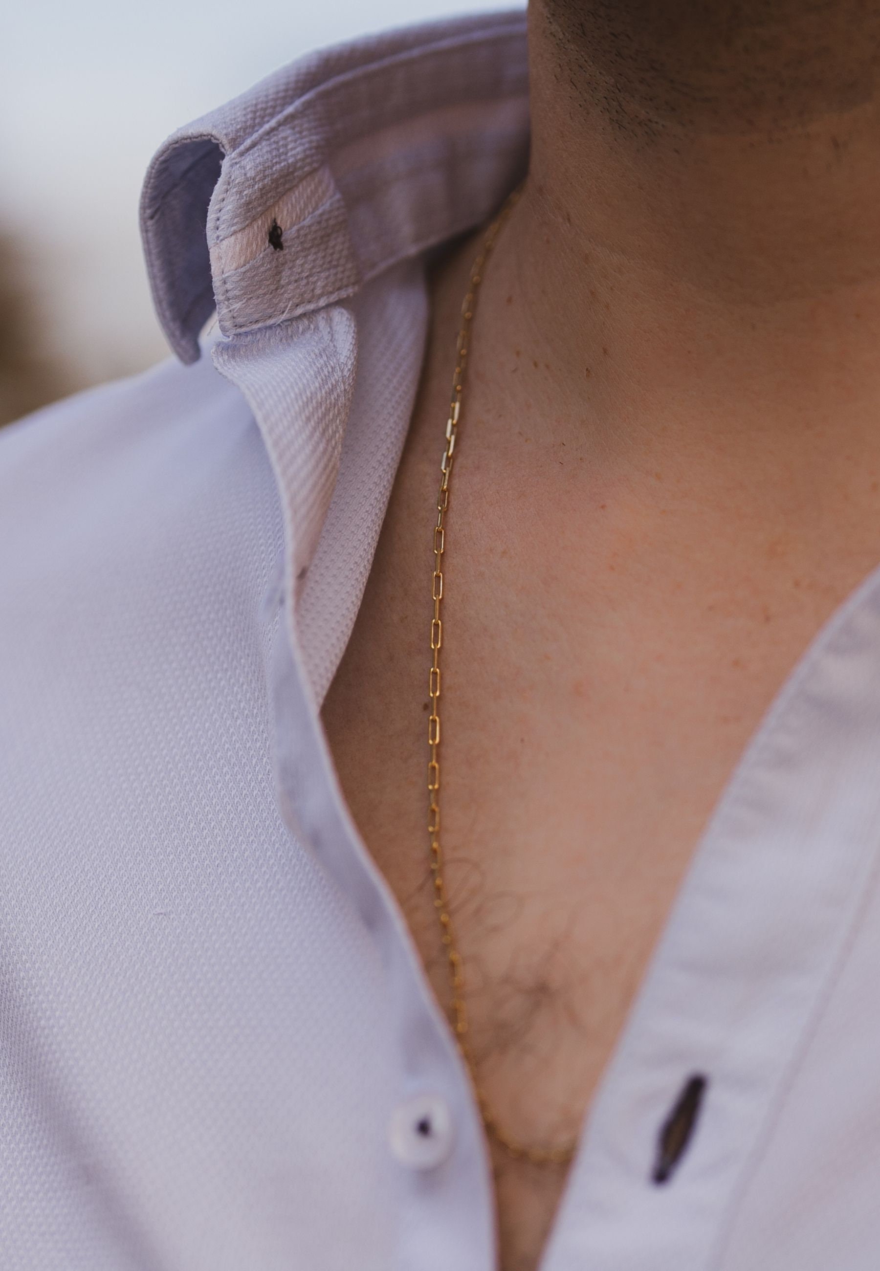 Men's Chain With Large Links for Men Made of Sterling Silver and 24k ...