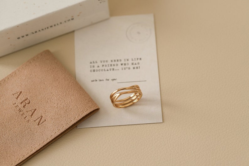 Interlocking Band Silver Ring Multiple Strand Silver Ring - Etsy