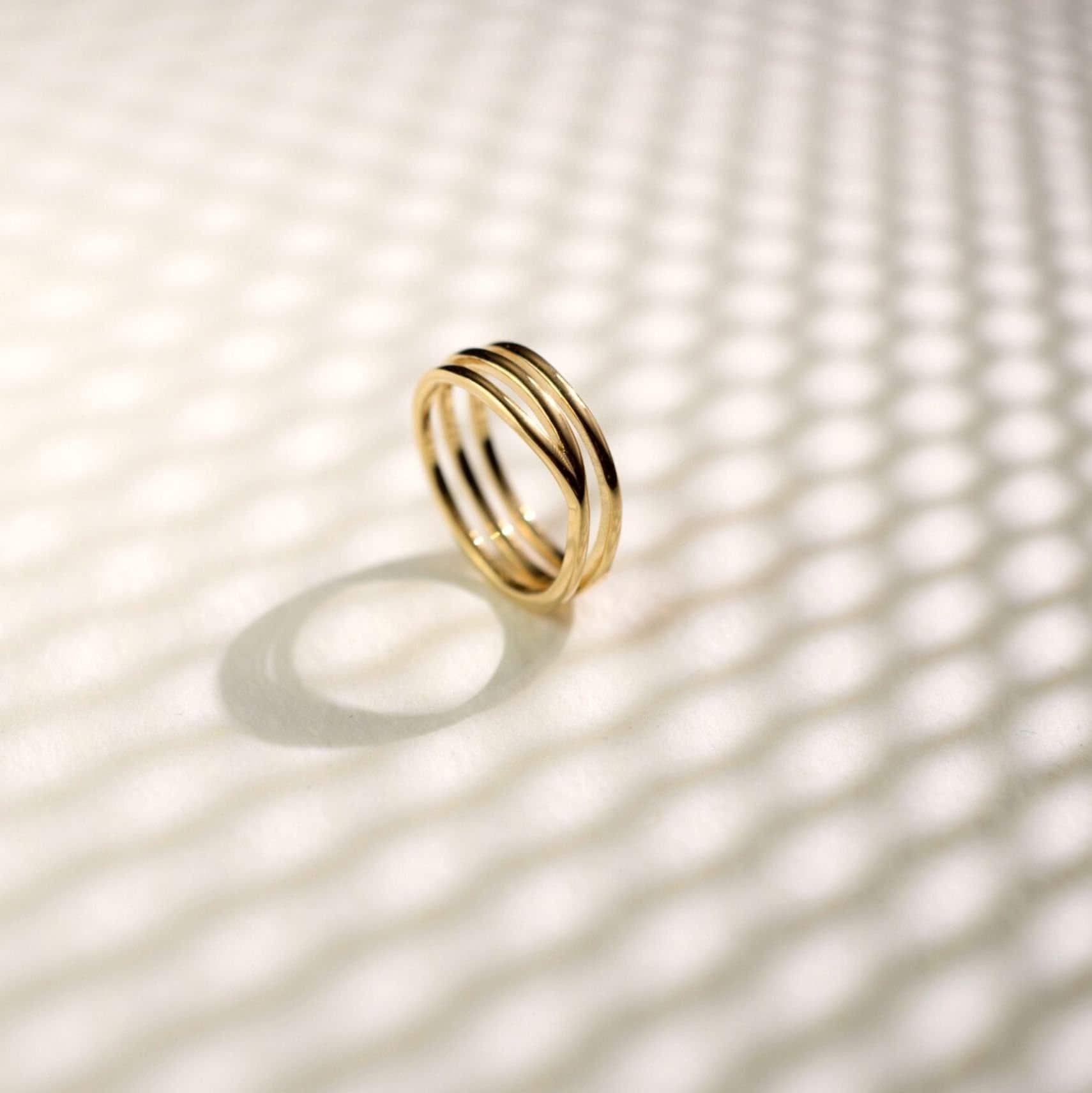 Interlocking Band Silver Ring Multiple Strand Silver Ring - Etsy