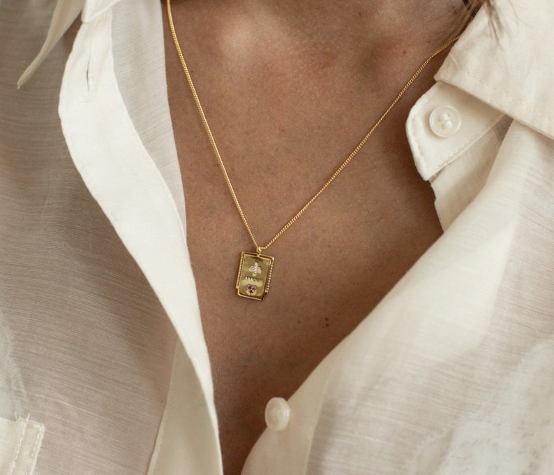 French Locket Love Poem Necklace I Love You More Than - Etsy