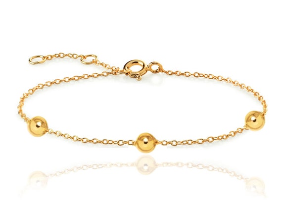 balls bracelet silver balls Bracelet gold balls Bracelet | Etsy