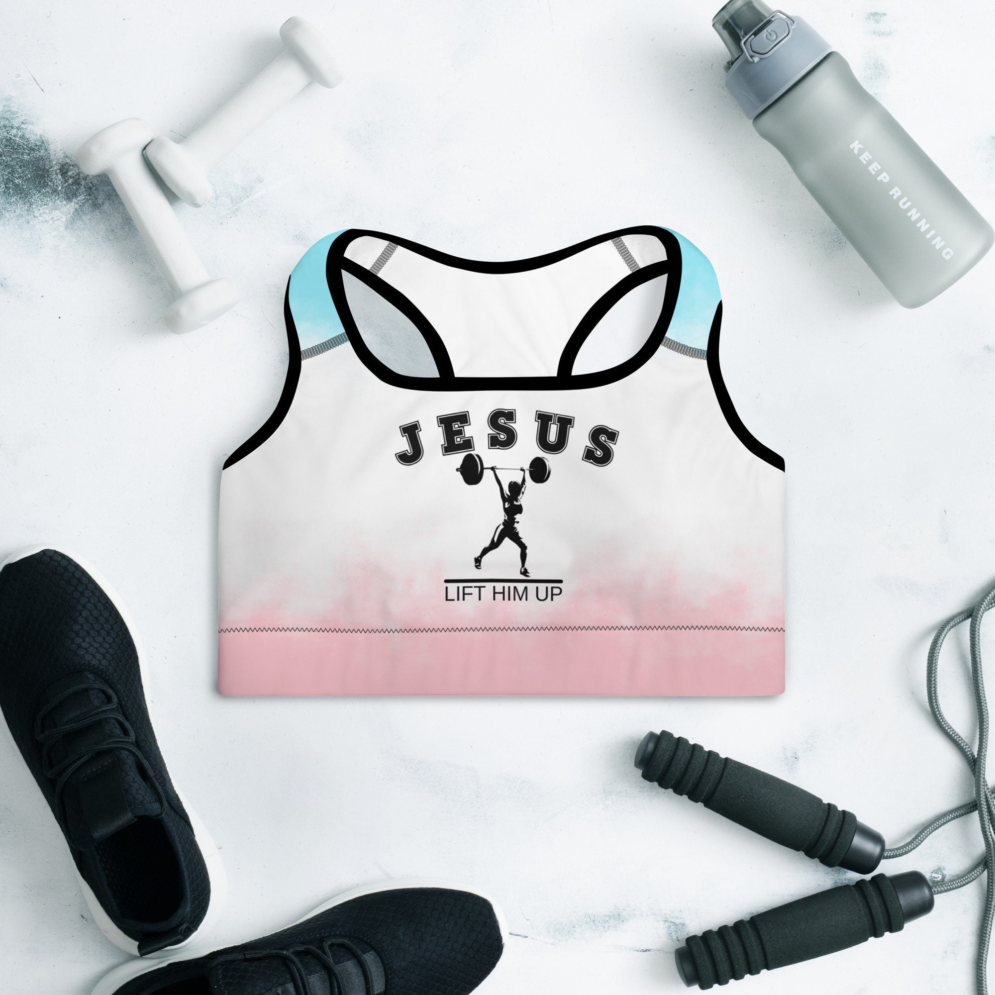 Padded Sports Bra Christian Inspiration Exercise Gear for Women ...