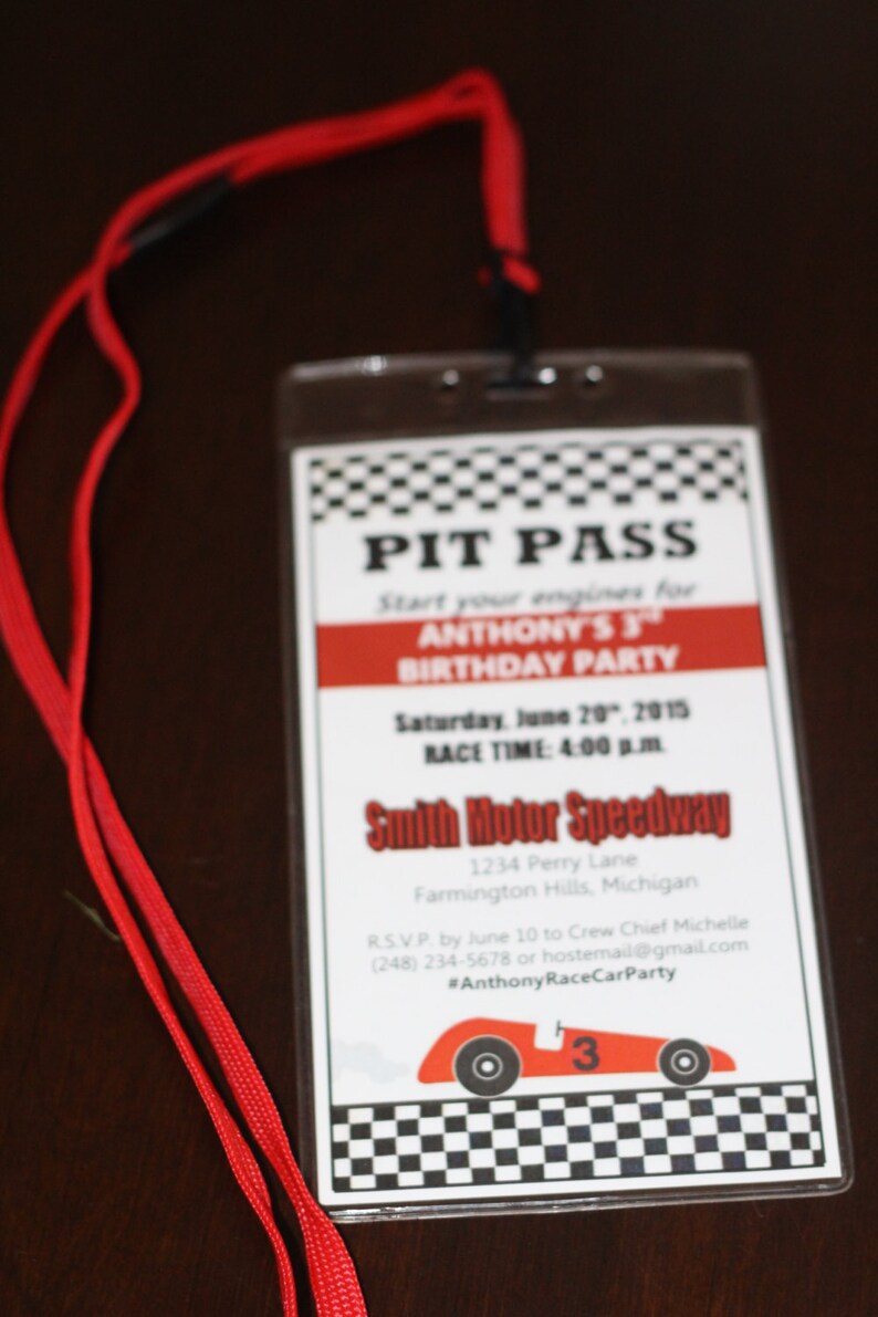 Race Car Grand Prix Cars Custom Personalized Party Invite - Etsy