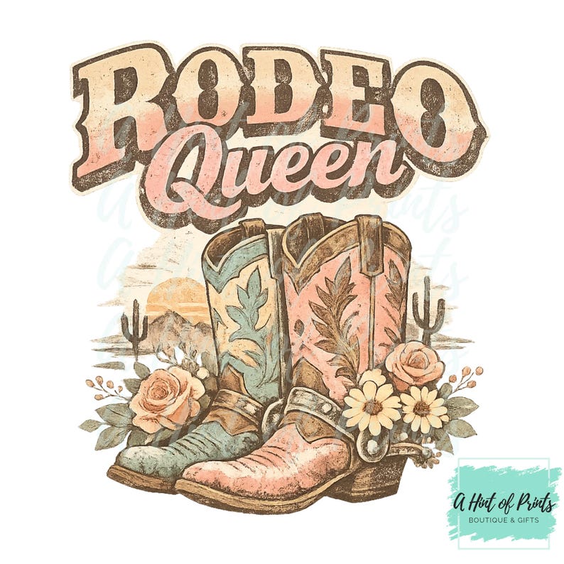Rodeo Queen Western Graphic SVG PNG | Vintage Cowgirl Boots Shirt ...