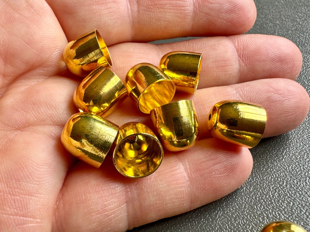 Shiny Gold Plated Brass Large End Caps! Also Could Be Used as a Tassel ...