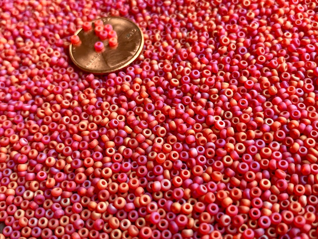 Marvelous Matte Fuchsia AB Seeds. Contemporary Czech. - Etsy