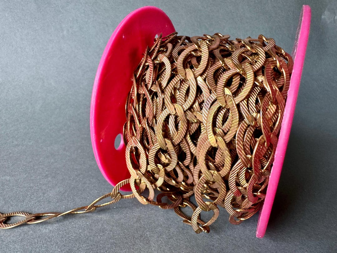 Extra Large Brass Textured Chain! Sold per Yard. SKU Chain509 - Etsy