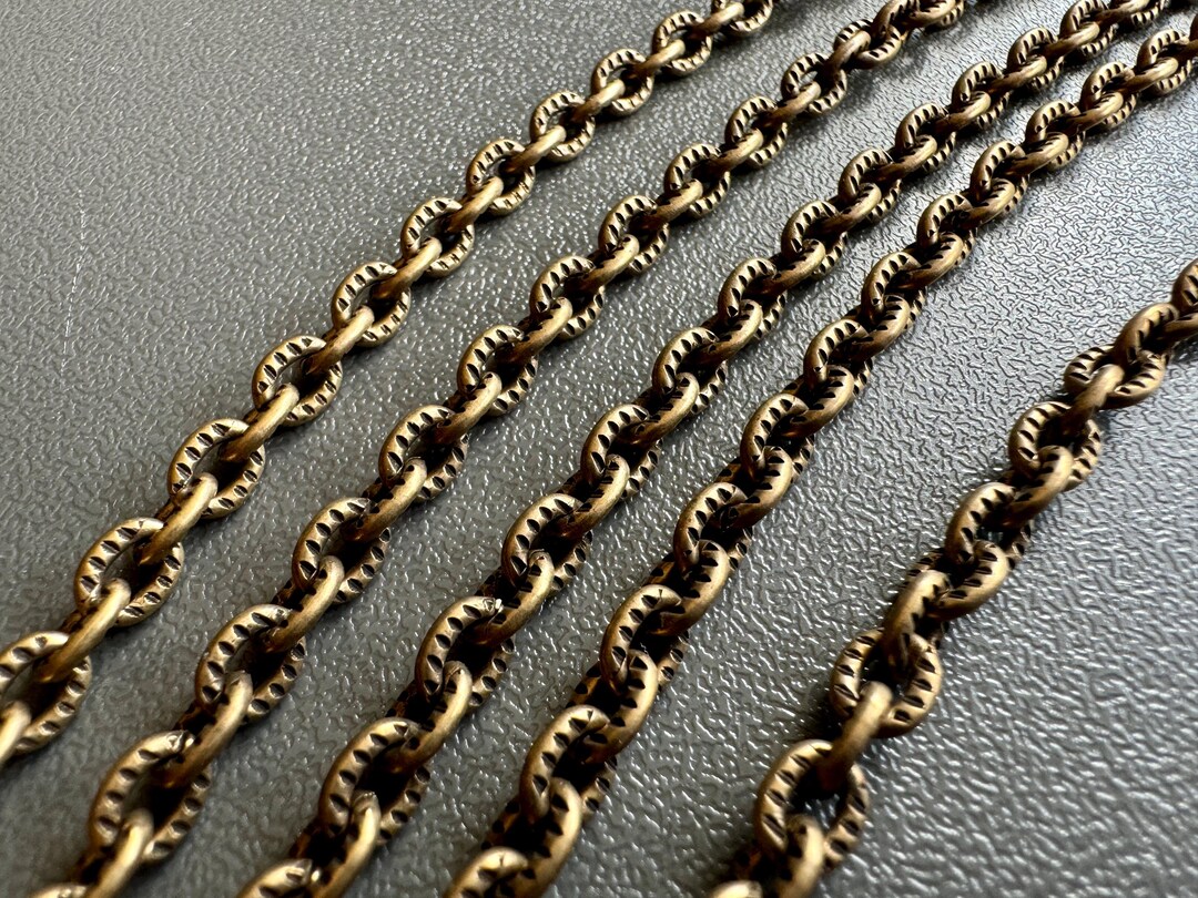 Funky Textured Oval Linked Chain! Sold per YARD. SKU Chain601 - Etsy