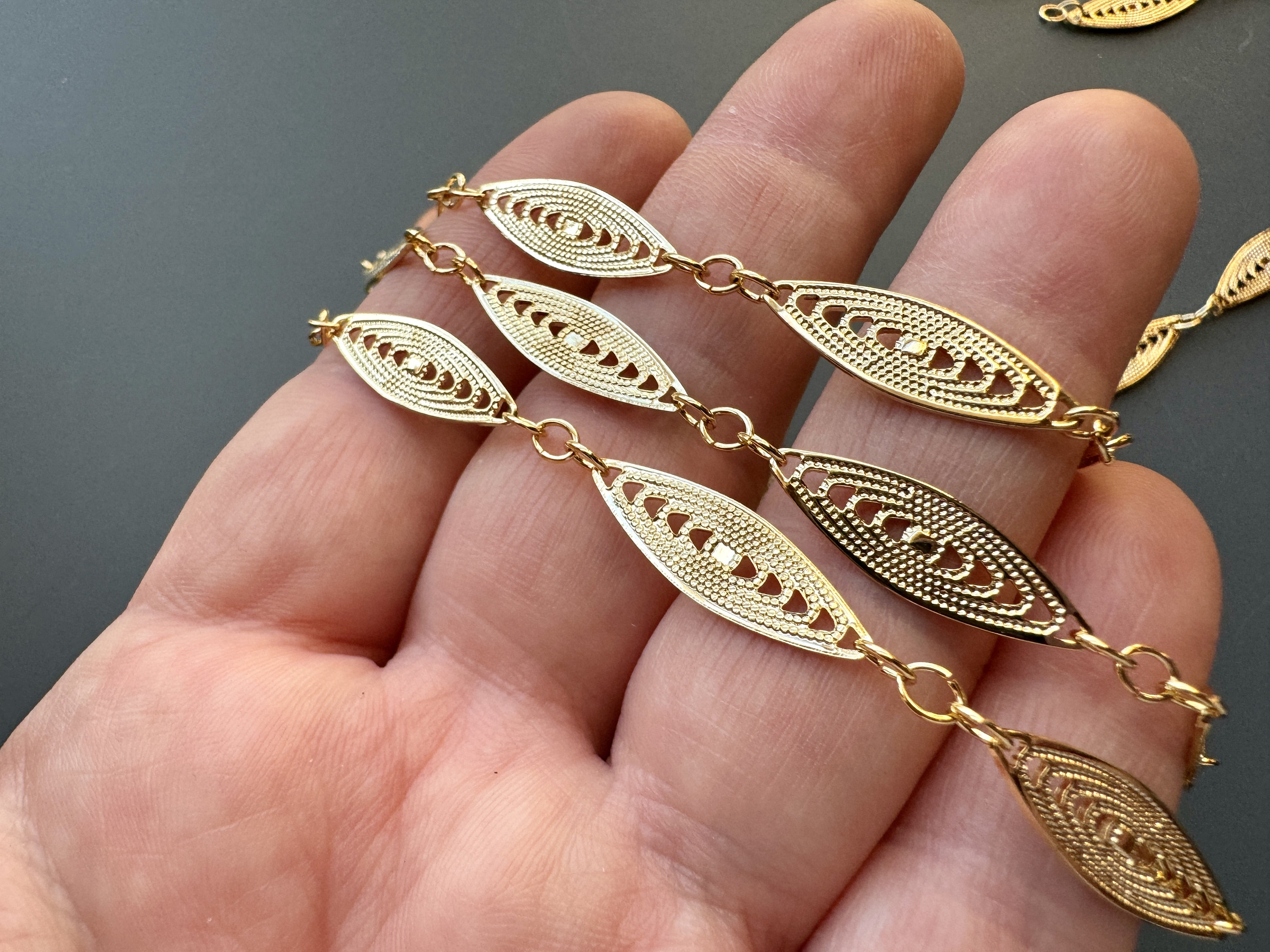 Lovely Gold Plated Filigree Chain! so Very Versatile! Sold per Yard ...
