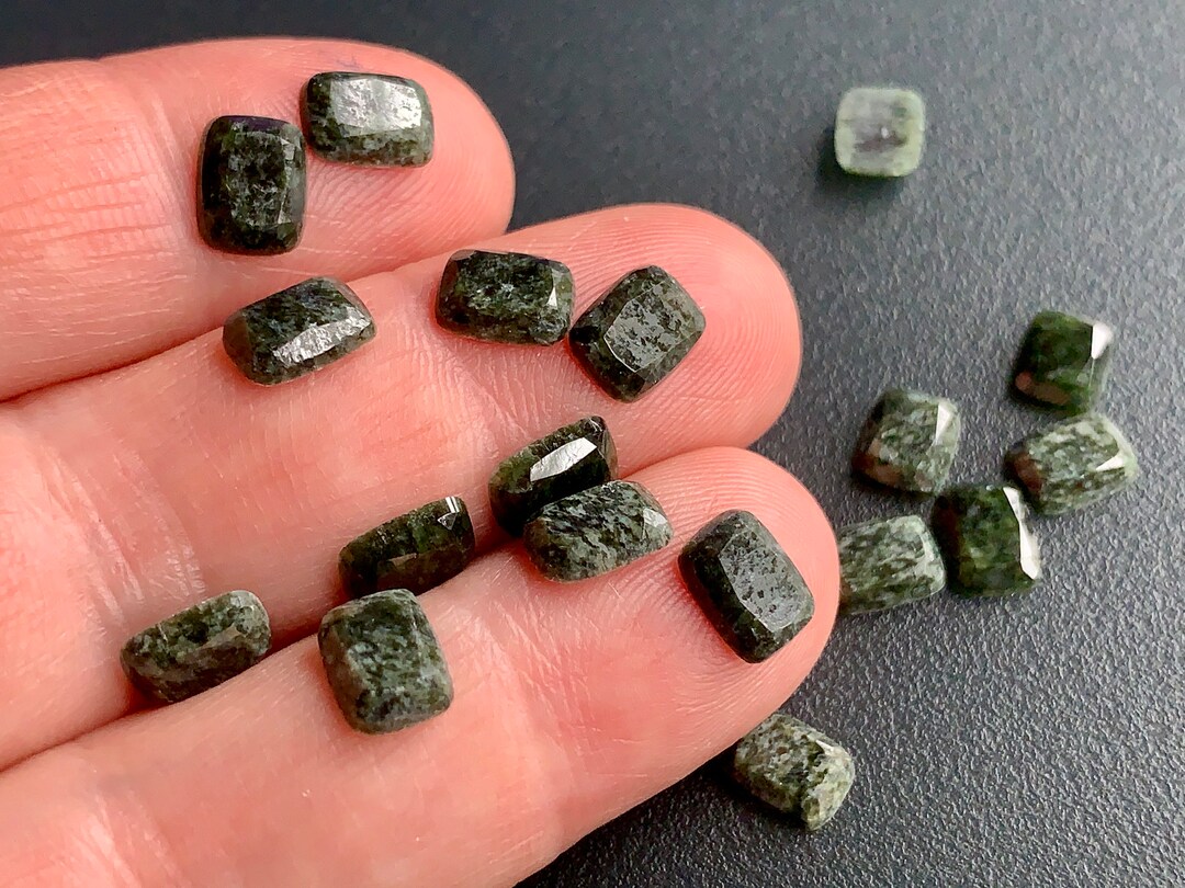 Incredible Diamond Cut Swarovski Genuine Jade Cabochons! - Etsy