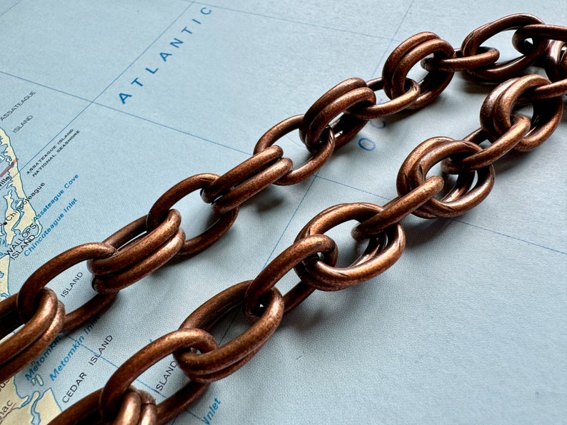 Strong yet Beautiful Copper Ox Finished Chain. Sold per FOOT. SKU ...