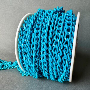 Stunning Dark Turquoise Blue Enameled Chain! Sold per YARD. SKU ...