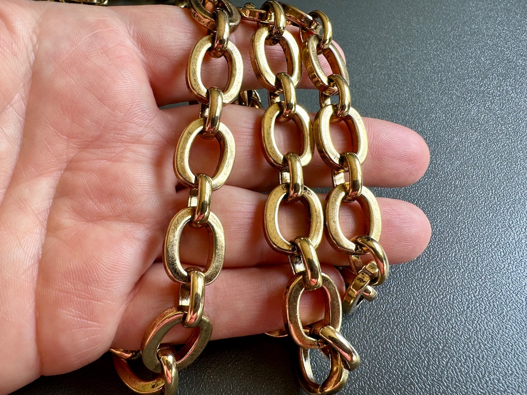 Big, Bold and Beautiful Vintage Chain. Brass Ox Finish on This Heavy ...