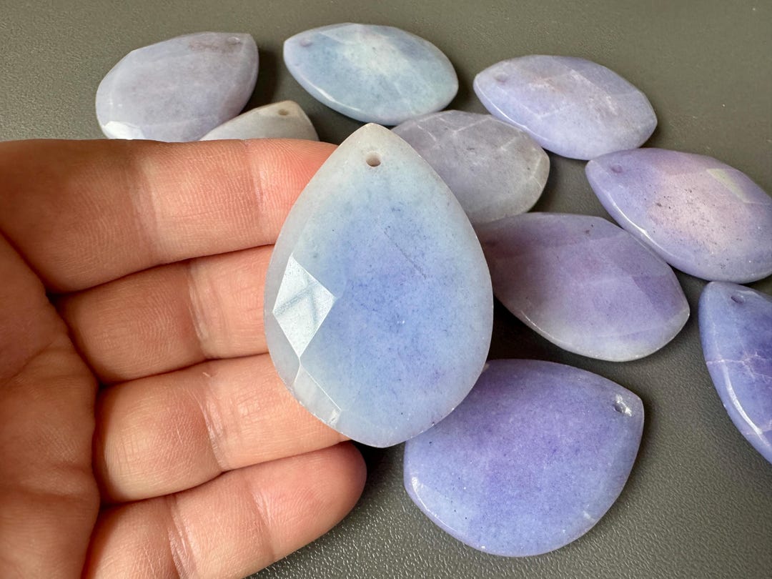 Lovely Periwinkle Shades of Blue in These Faceted Stone Pendants! Sold ...