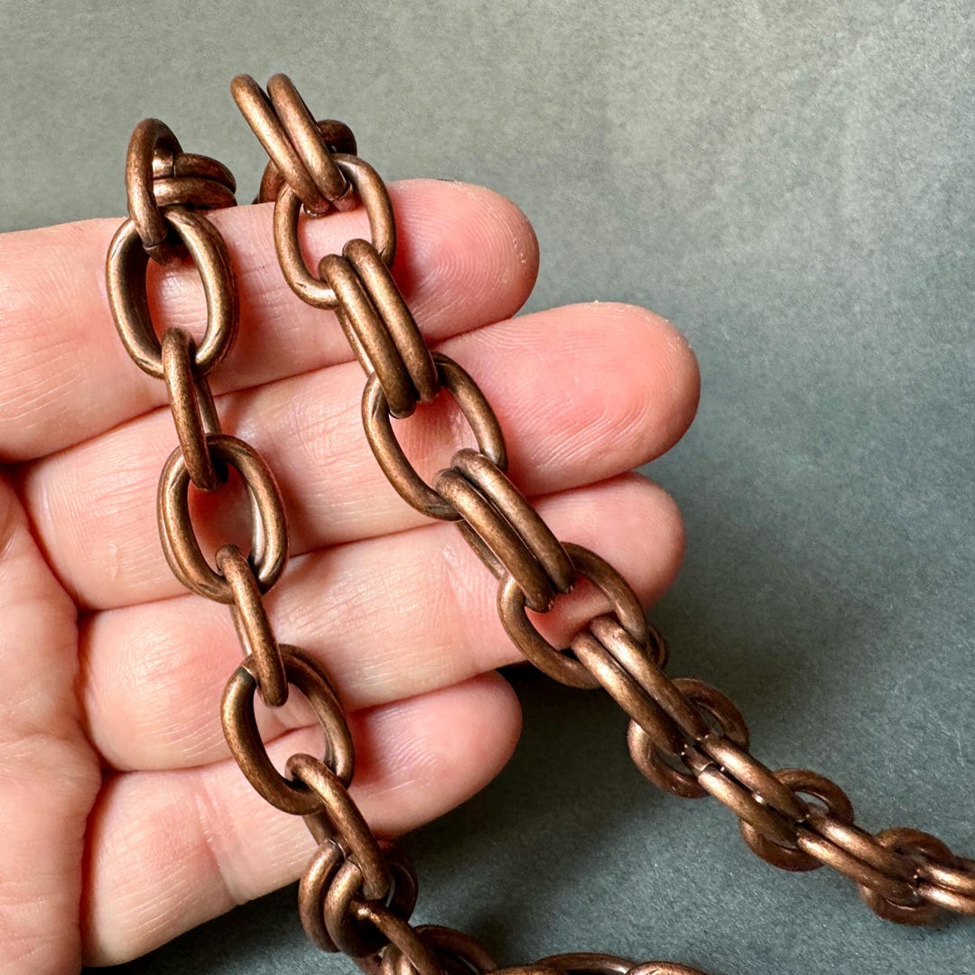 Strong yet Beautiful Copper Ox Finished Chain. Sold per FOOT. SKU ...