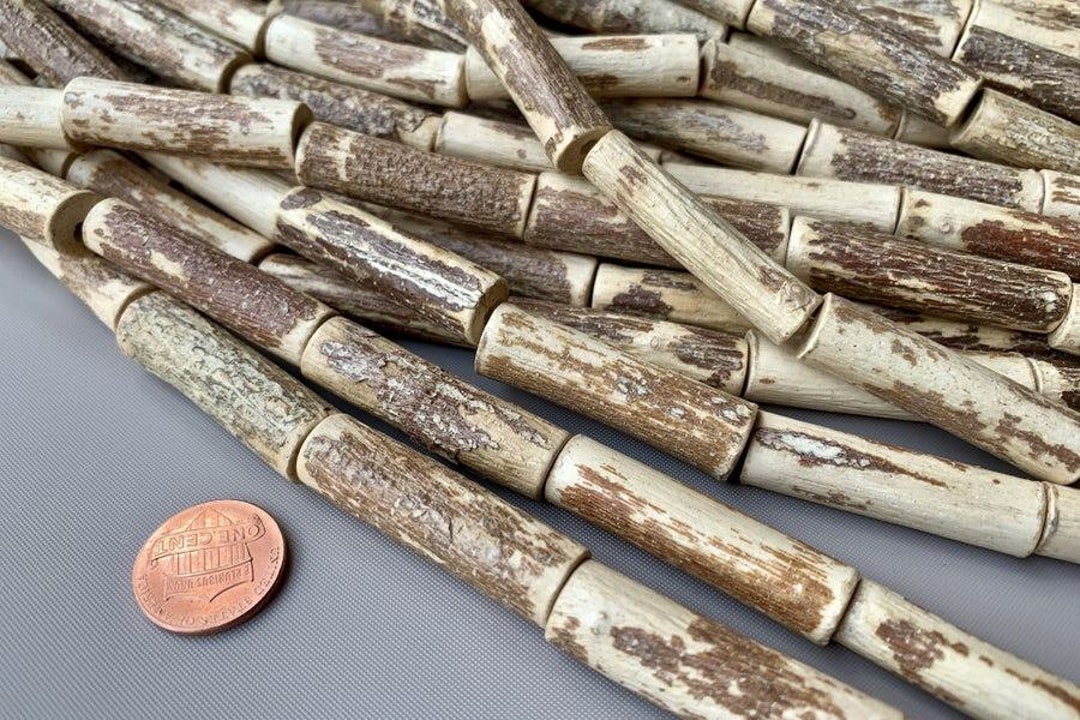 I Love the Color and the Texture of These Bamboo Branch Beads Rustic ...