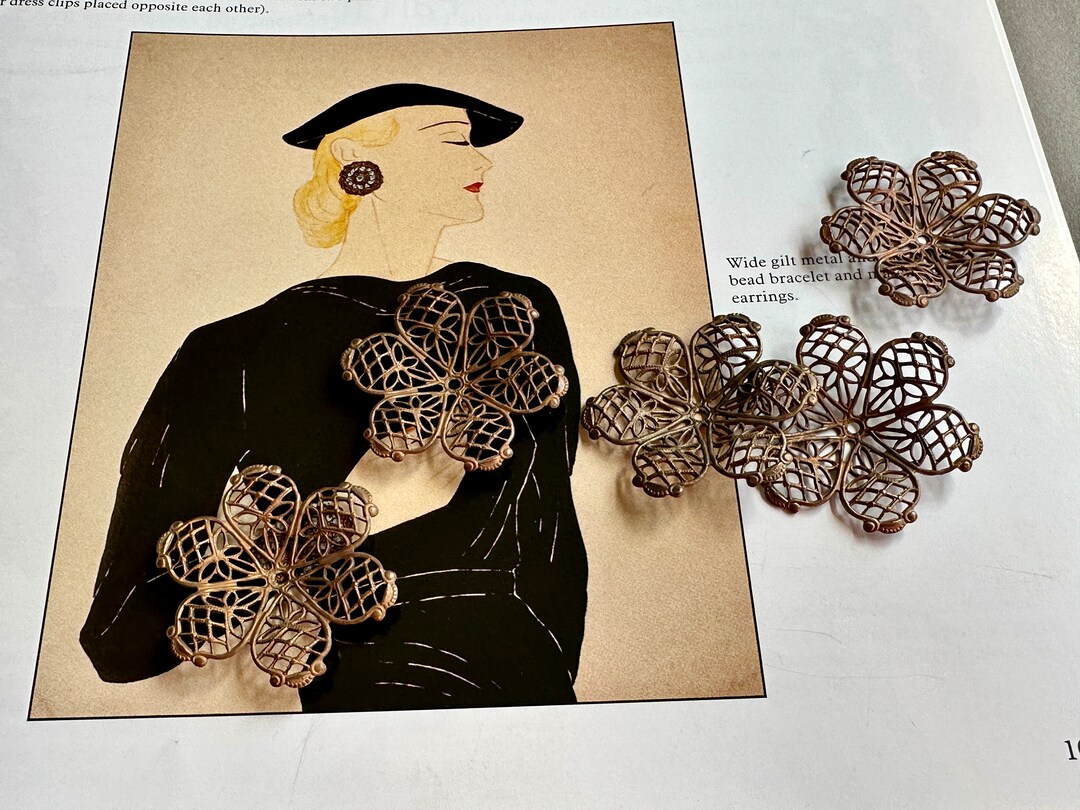 Gorgeous Vintage Intricate Filigrees! Dapped and Uniquely Finished ...