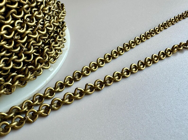 Fancy Brass Ox Plated Steel Vintage Chain! Sold per YARD. SKU Chain200 ...