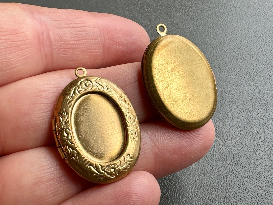 Lovely Vintage Brass Lockets. New, Old Stock in Perfect Condition! Sold ...