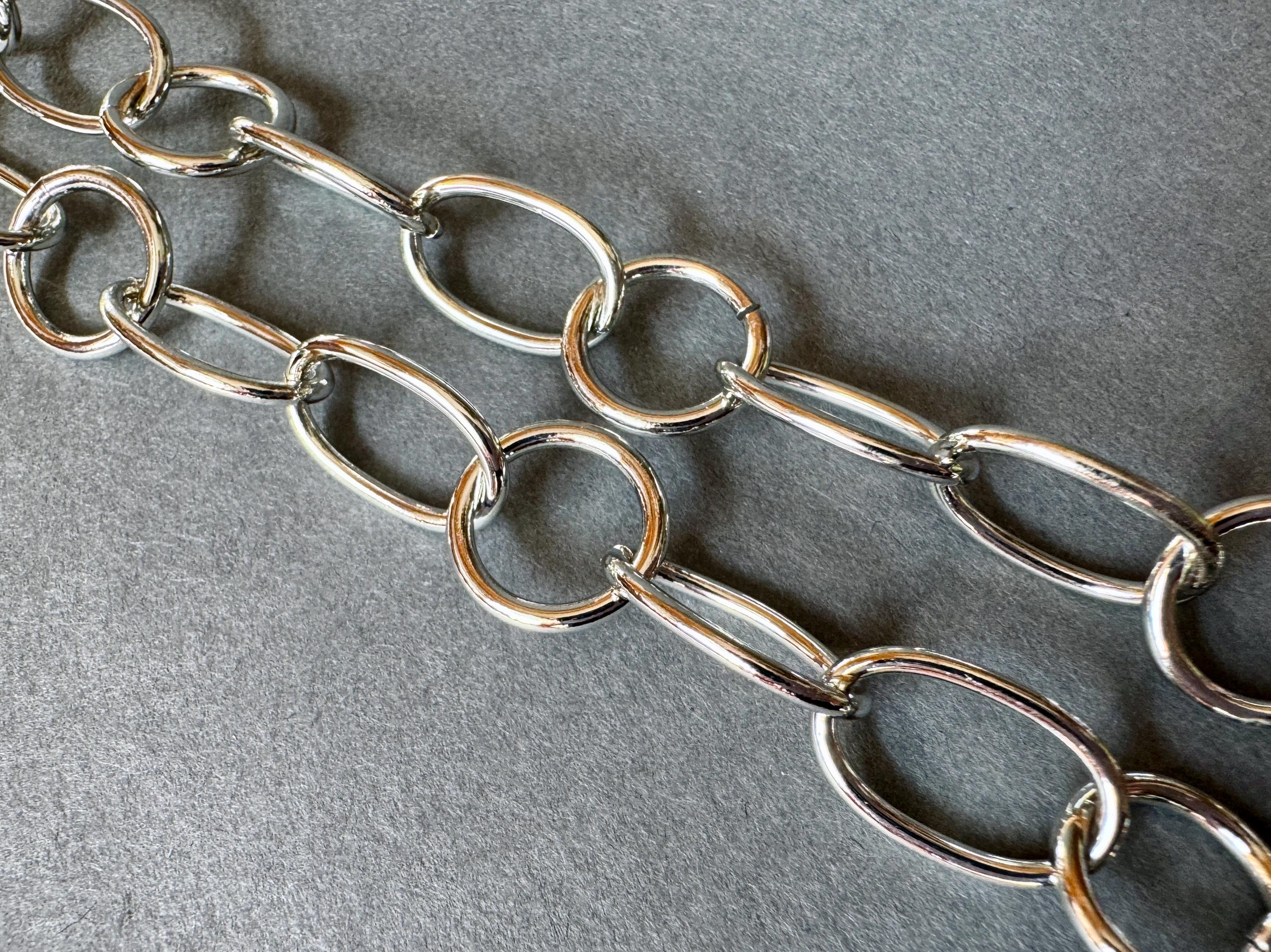 Super Shiny Large Oval and Circular Linked Vintage Chain Super Shiny Large Oval and Circular Linked Vintage Chain
